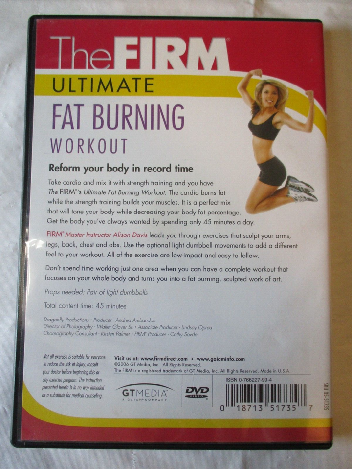 Ultimate Fat Burning Workout DVD 2006 Previously Owned Alison Davis ...