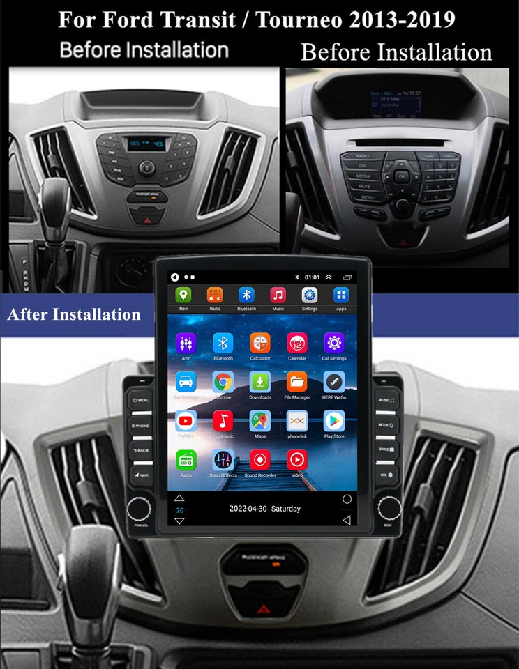 9.7" Android 11 Car Stereo Radio GPS Head Unit For Ford Transit Custom ...