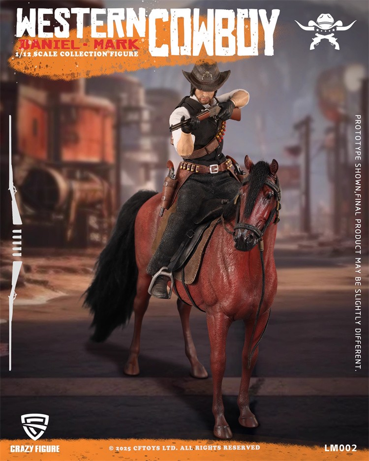 Pre-order CRAZY FIGURE LM002 1/12 Western Cowboy Daniel Mark Male ...