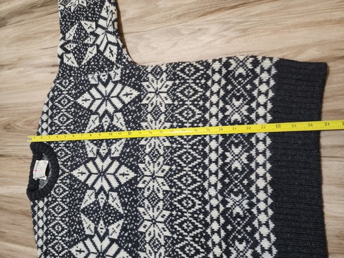 Vintage Worsted Wool Sweater Womens Sz L Mens Medium Nordic Birdseye ...