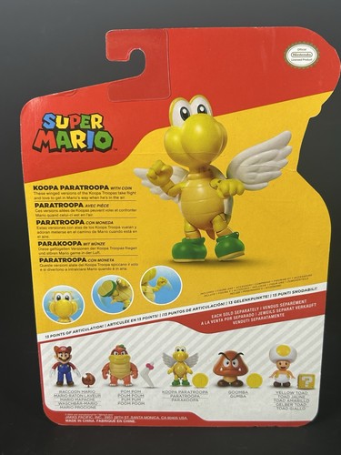 Nintendo Super Mario Koopa Paratroopa with Coin 4” Figure 2024 Green ...