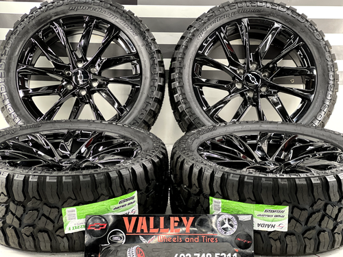 22x9" Escalade CHEVY GM 12 Spoke FR 98 Gloss Black OEM "WHEELS ONLY NO ...