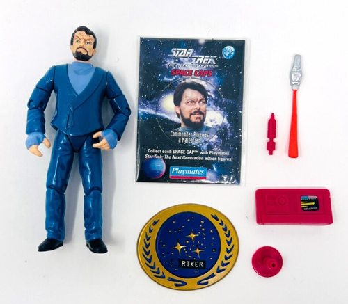 1995 Playmates Commander Riker as Malcorian Star Trek TNG Figure ...