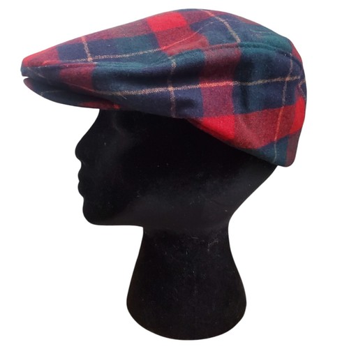 VTG Pendleton Wool Cabbie Newsboy Cap Red Plaid Size Large Wool Made In ...