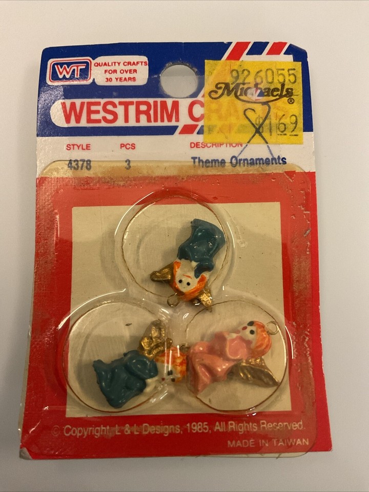 Vintage WESTRIM CRAFTS Miniature Theme Ornaments Angels 4378 | eBay