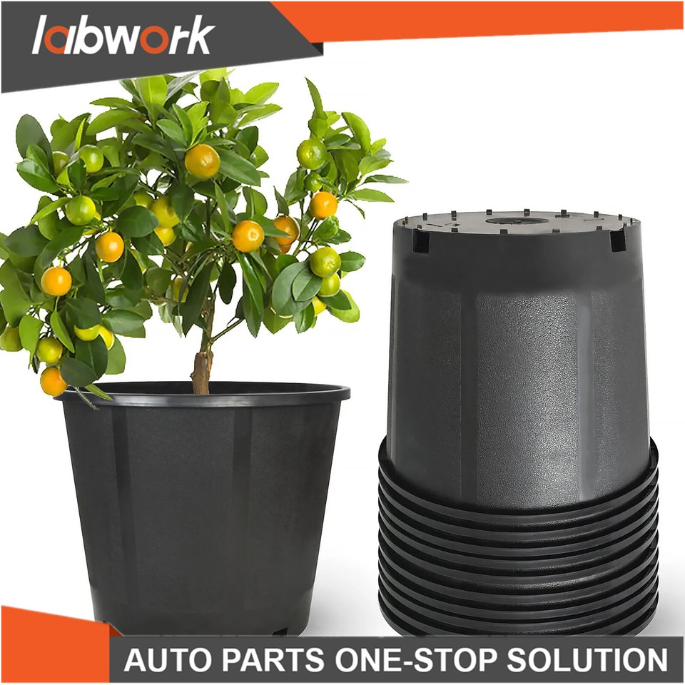 Labwork 1/2/3/5/7/10/15/20/25Gallon Plastic Nursery Pots Garden Plant ...