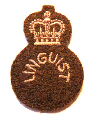 Canadian Armed Forces Linguist Branch khaki qualification trade badge ...