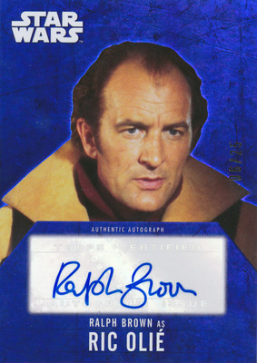 2016 Star Wars Evolution Autograph Auto Ralph Brown Ric Olie Purple /25 ...