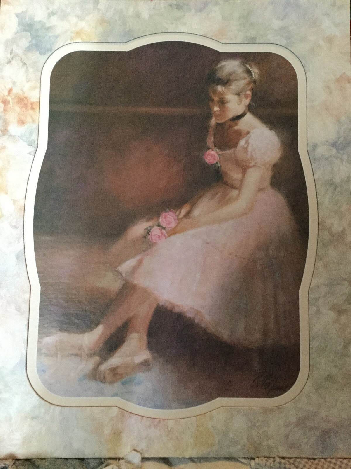 R. Tolan Framed Ballerina Print Vintage 18''x 24'' Matted Beautifully ...