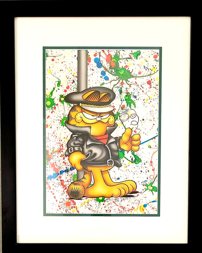 Jim Davis Autographed Garfield Original Production art Framed | eBay