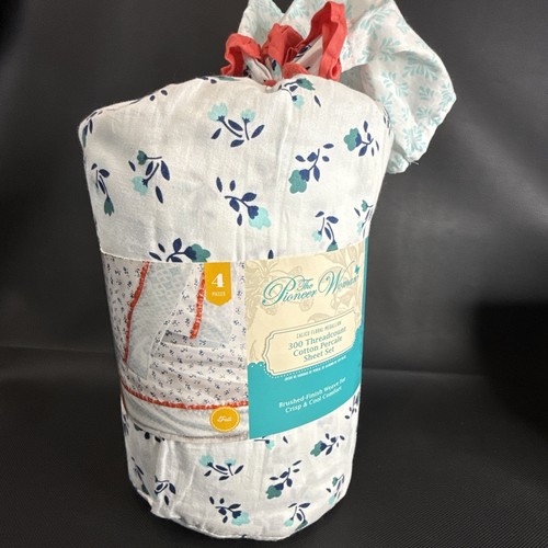 Pioneer Woman 300 Thread Count Calico Floral Medal Cotton Bed Sheet 4PC ...