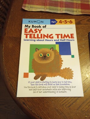 Kumon Telling Time For ages 5-6-7 LIKE NEW No Markings | eBay