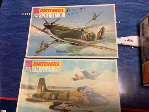 2 Matchbox B.A.C. 167 Strikemaster 1-72 Scale Model Kit PK-10 1972 Open ...