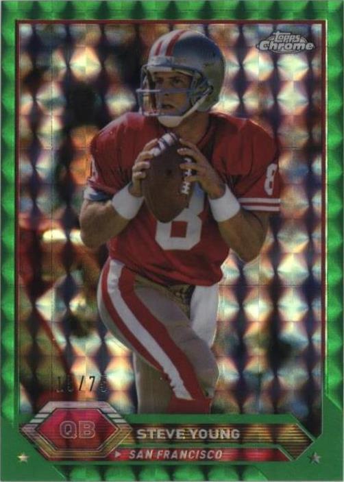 2023 Topps Composite - Topps Chrome Steve Young #49 Green Geometric ...