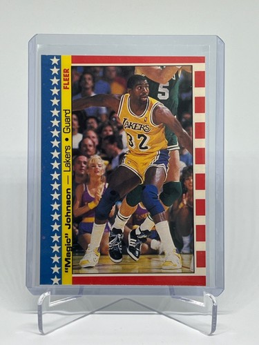 1987-88 Fleer Stickers Magic Johnson #1 Los Angeles Lakers | eBay
