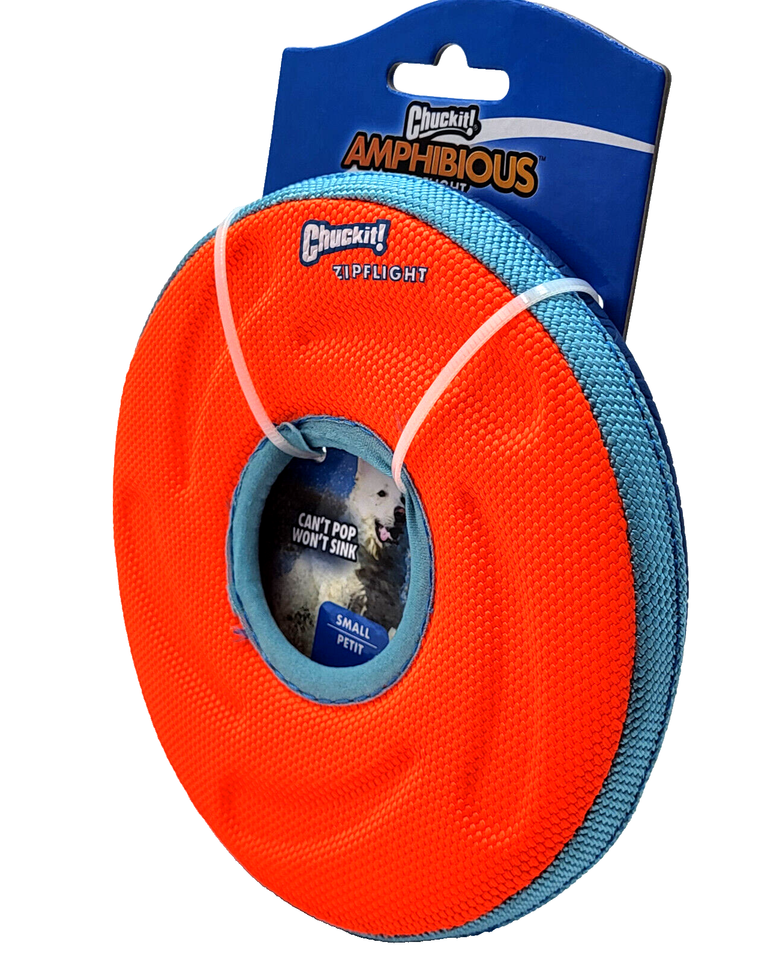 Chuckit Amphibious Zip Flight Small 2-pk Frisbee Orange & Green Dog ...