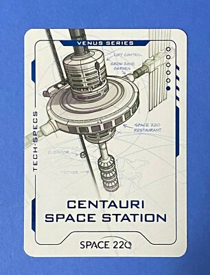 Disney World Epcot Space 220 Rare White Card CENTAURI SPACE STATION 1:6000💕💕💕 | eBay