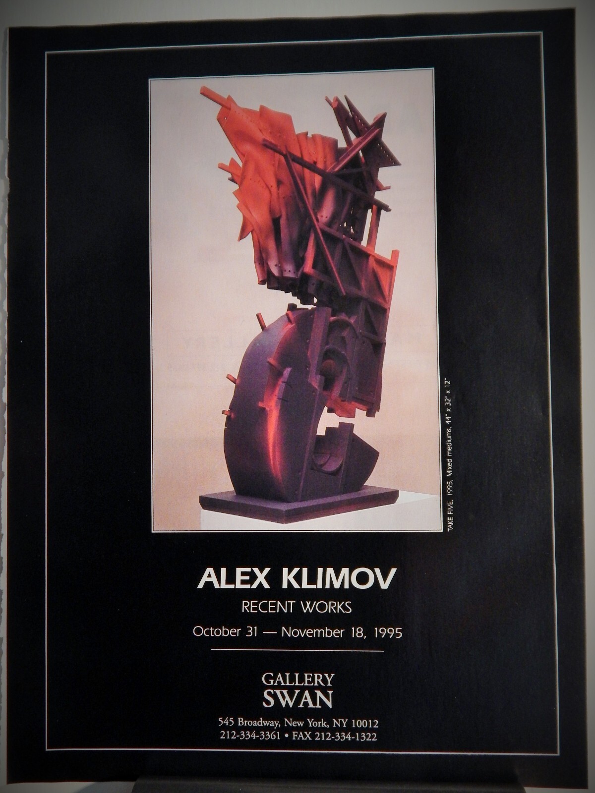 ALEX KLIMOV ART PIECE VTG ORIG 1995 ADVERTISEMENT | eBay