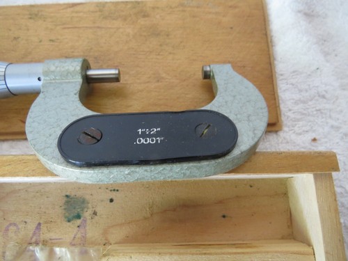 VIS Poland Outside Micrometer 1-2” w/ Case & Tools (.0001" Resolution ...