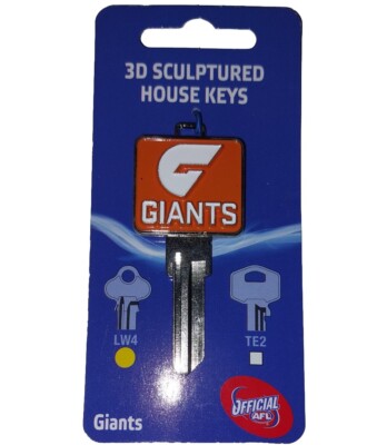 Greater Western Sydney GWS Giants AFL 3D sculptured House Key LW4 Blank ...