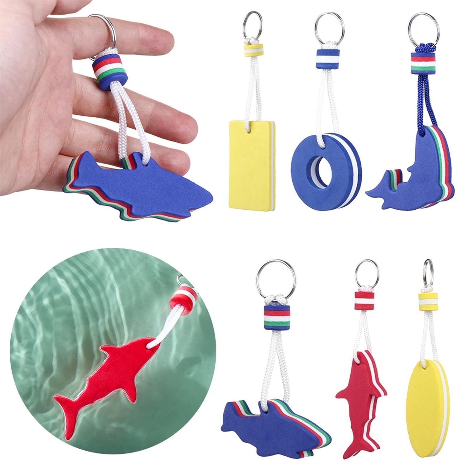 6Pcs Key Rings Float Buoyant Pendant Floating Keychain Keyrings for ...
