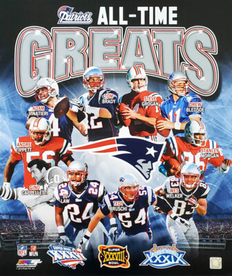 New England Patriots ALL-TIME GREATS Premium 20x24 Photofile POSTER ...