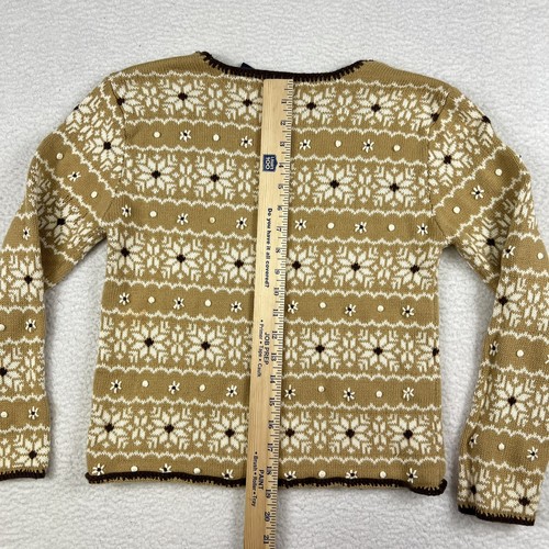 Vintage GAP Sweater Womens Medium Y2K 2000s Fair Isle Knit Embellished | eBay