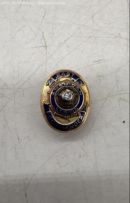 Marked 10k Yellow Gold American Legion Past Commander Diamond Service ...