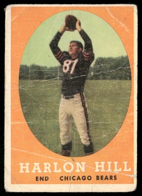 Harlon Hill 1958 Topps #80 Chicago Bears Low Grade Creased | eBay