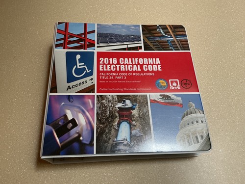 2016 California Electrical Code (CBC), Title 24, Part 3 Ring-Bound | eBay