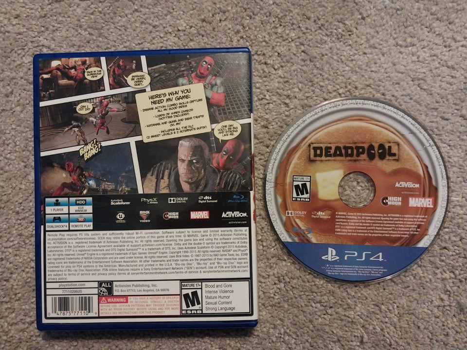 Deadpool (Sony PlayStation 4, Beautiful Condition Game Disc ...