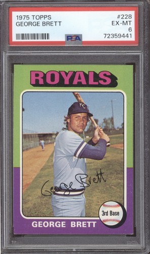 1975 Topps - George Brett #228 (Rookie Card RC) - PSA 6 - HIGH END ...