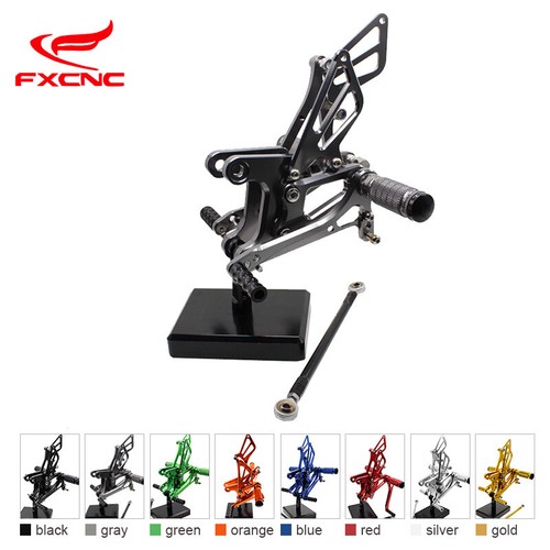 FXCNC Rearsets Foot pegs Rear set For Kawasaki Ninja ZX6R ZX636 2005 ...