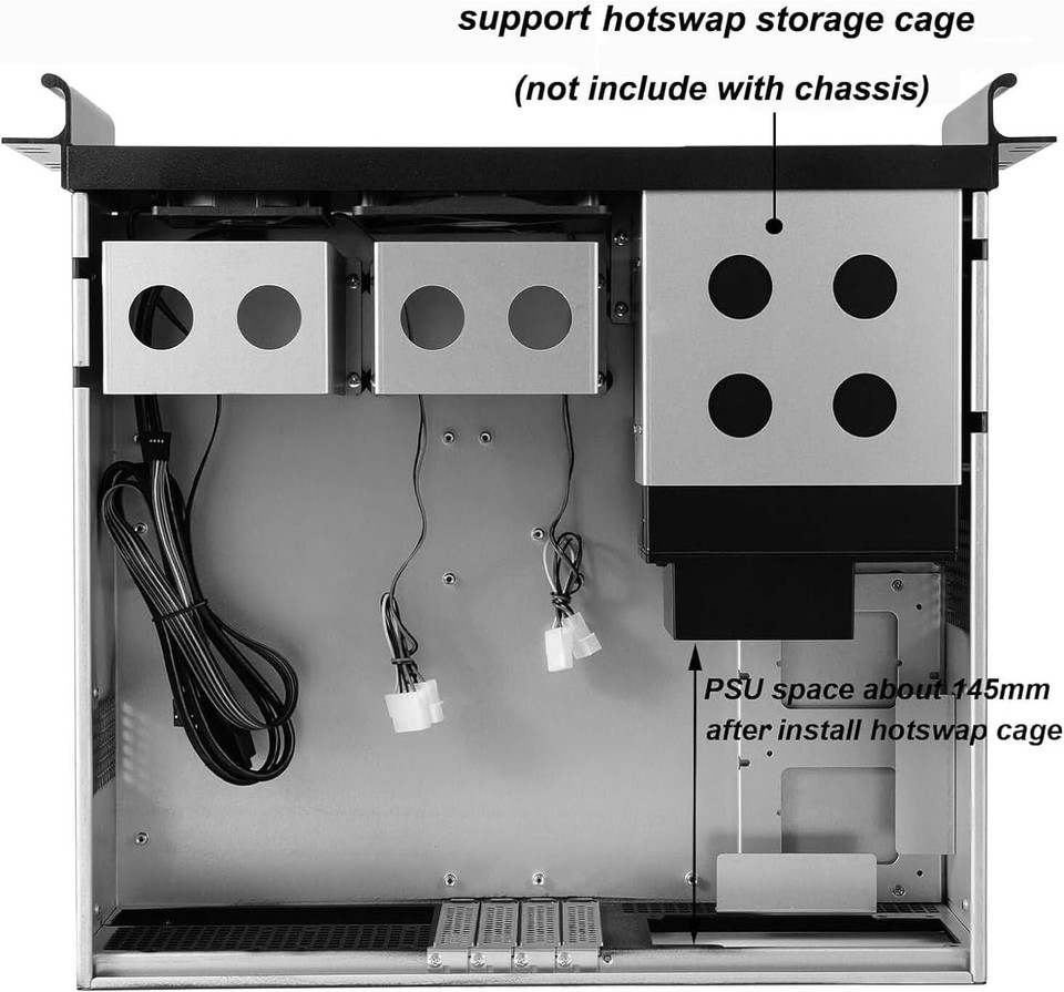3U MATX Rack Mount Server Chassis Micro ATX/Mini-itx 2x5.25+5x3.5 Bays ...