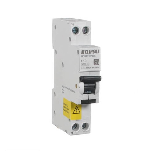 Clipsal 10 Amp RESI MAX MCB/RCD RCBO C Curve 1 Pole 4.5kA 30mA RCBE210 ...