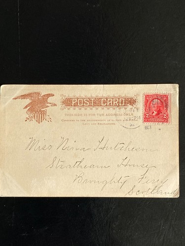 Collectible real photo postcard with 1st issue 1903 G. Wash. 2 cent ...