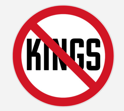 2-Pack NO KINGS Anti Kings 4"x4" Round Car Magnet Decal Bumper Sticker ...