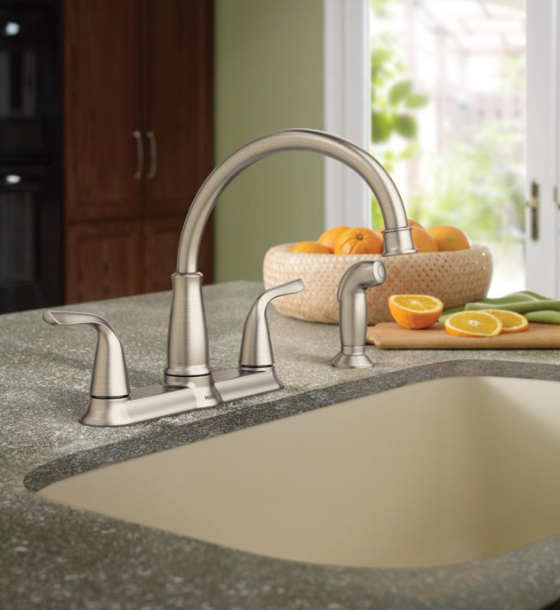 Moen 87102 Brecklyn Two-Handle High Arc Kitchen Faucet - Spot Resist ...