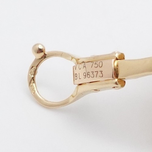 Van Cleef & Arpels Vintage Alhambra 18K Yellow Gold Clip On Omega Back ...