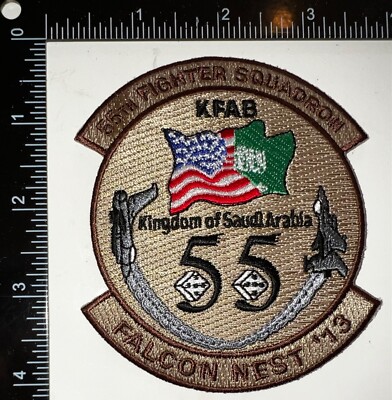 USAF 55th Fighter Squadron KFAB Kingdom of Saudi Arabia Falcon Nest ...