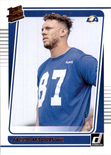 2021 Donruss Rated Rookie Canvas Portrait JACOB HARRIS Los Angeles Rams ...