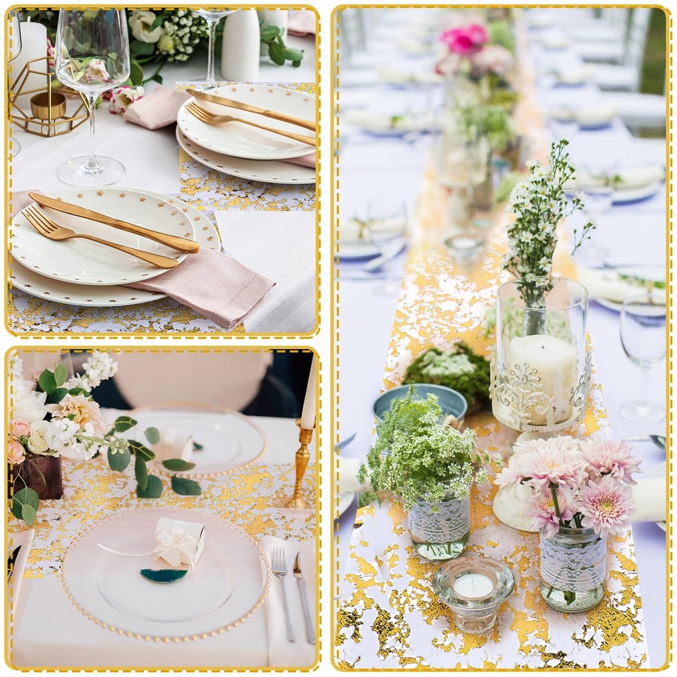 Metallic Gold Thin Table Runner with Scissors and Soft Ruler 11 Inch x 164 ft... | eBay