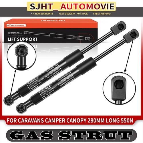 2x Gas Struts for Trailer Box Caravans Camper Canopy 280MM Long 550 ...