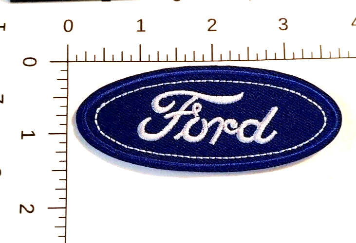 Ford car logo blue/white oval Embroidered Patch Iron-On Sew-On US ...