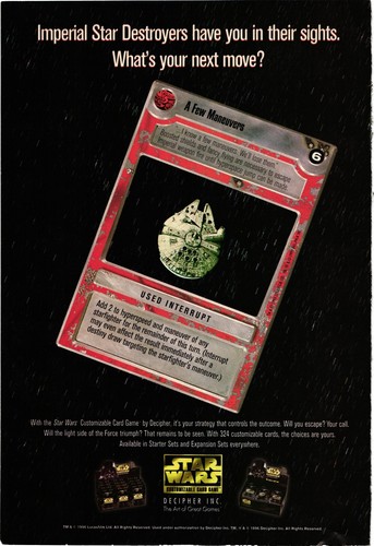 Star Wars CCG Print Advert What's Your Next Move? | eBay