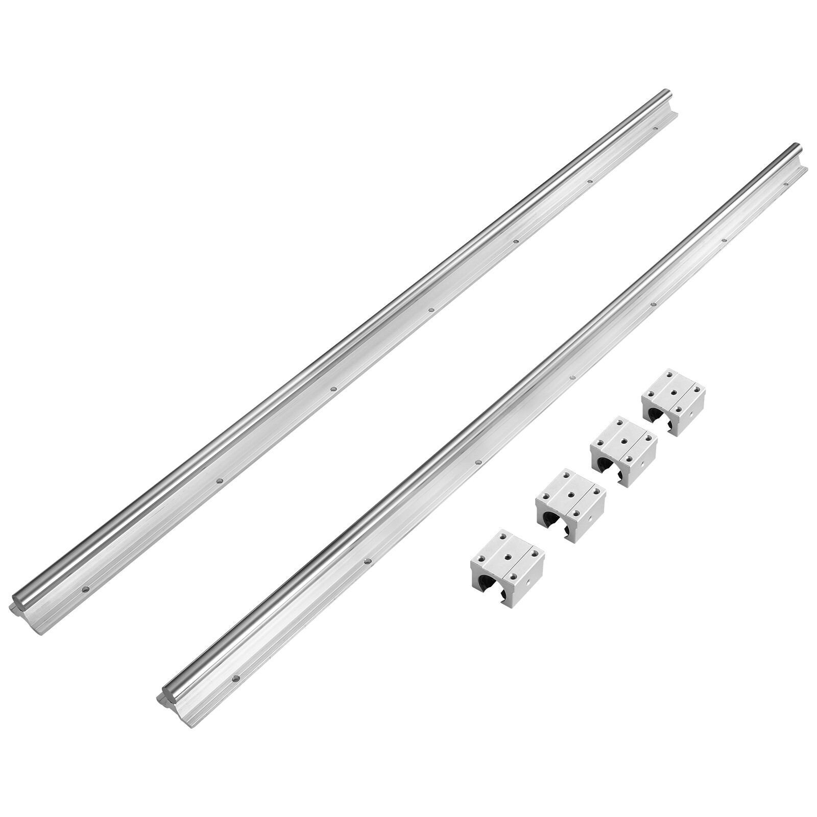 VEVOR 2PCS SBR20 1200mm Linear Guide Rail Slide Rail 4 PCS SBR20UU ...