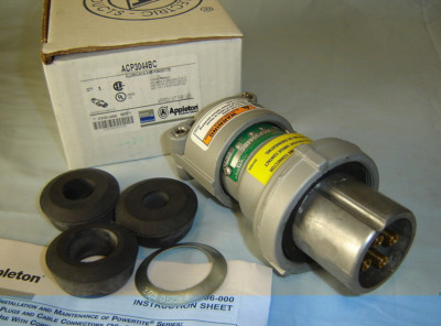 Appleton Pin&Sleeve ACP3044BC Plug 30A ADR3044 NEW | eBay