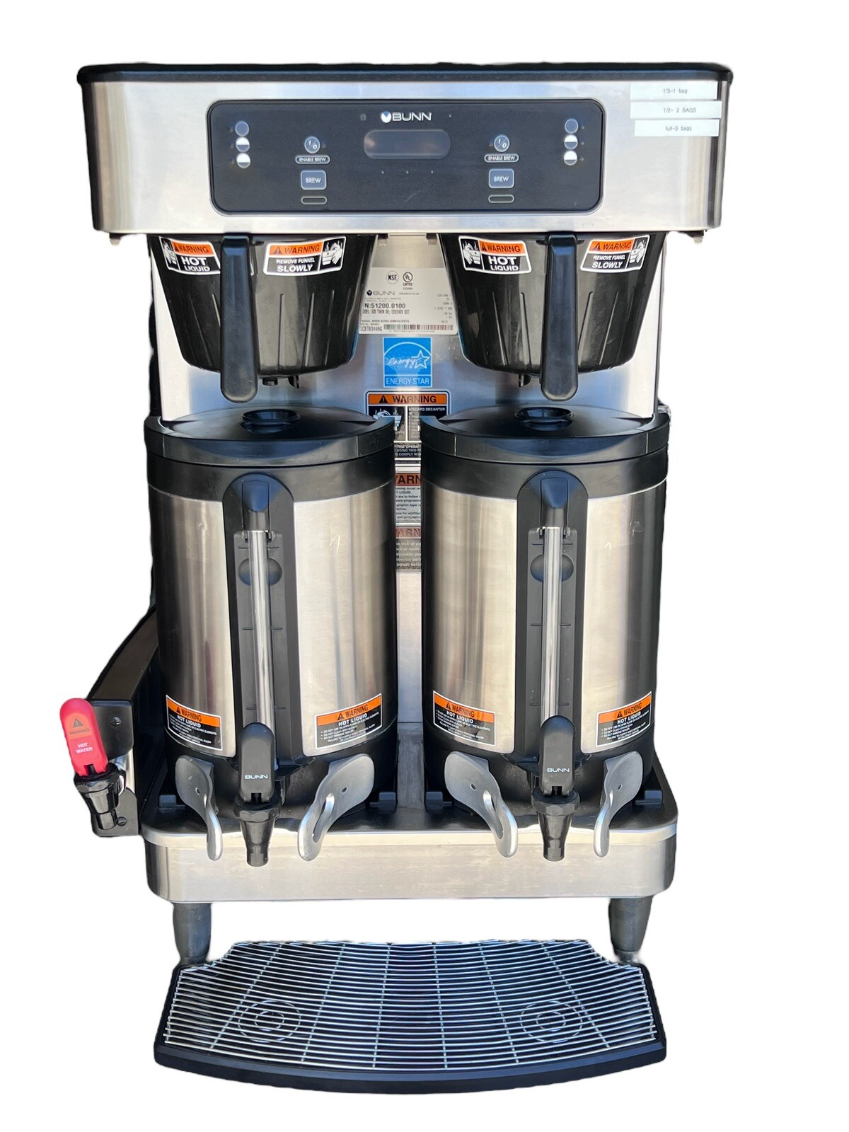 Bunn 51200.0100 ICB TWIN SH 120/240V 1Ph Commercial Dual Brew Coffee ...