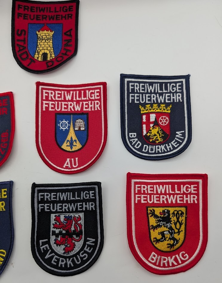 Lot of 10 German Freiwillige Feuerwehr Volunteer Fire Department Patches -Sew On | eBay
