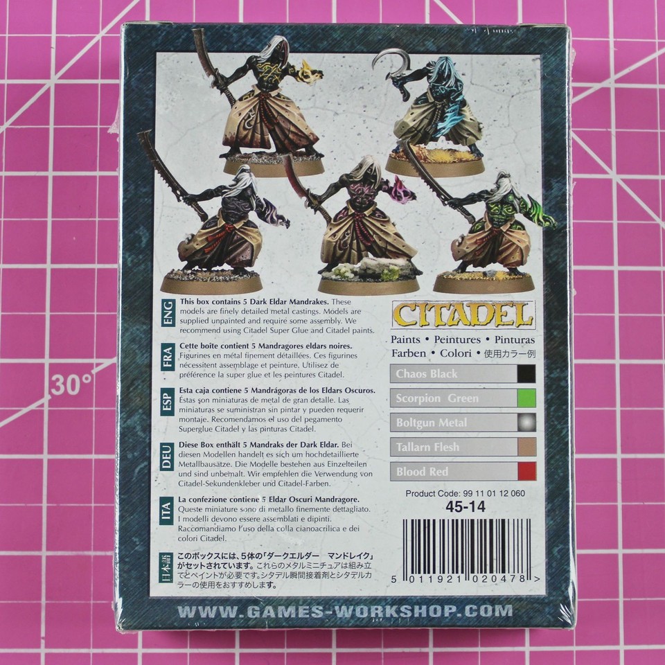 Warhammer 40K Dark Eldar Mandrakes NIB Metal - OOP - Citadel Drukhari ...